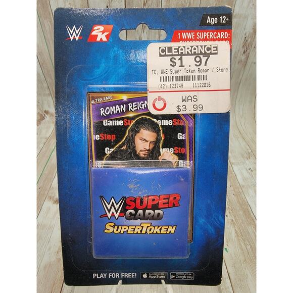 WWE | Toys | Wwe 2k Roman Reigns Ultra Rare Super Card Super Token Ww ...